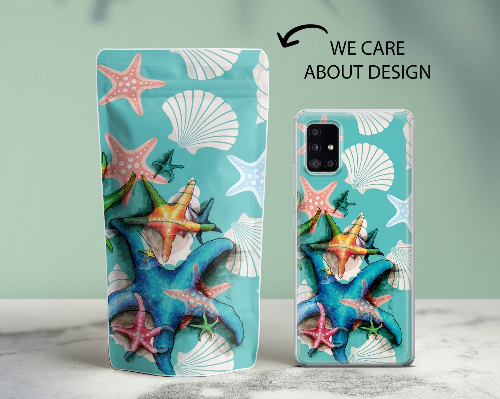 Cute sea life phone case Aesthetic fish cover fit for Samsung | Etsy