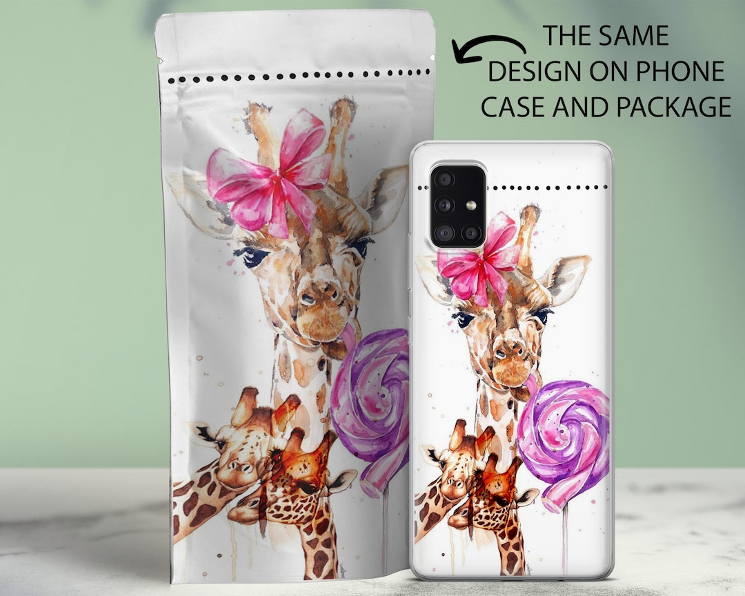 Giraffe Phone Case Long Neck Safari Animal Cover for Samsung S25 FE S25 ...