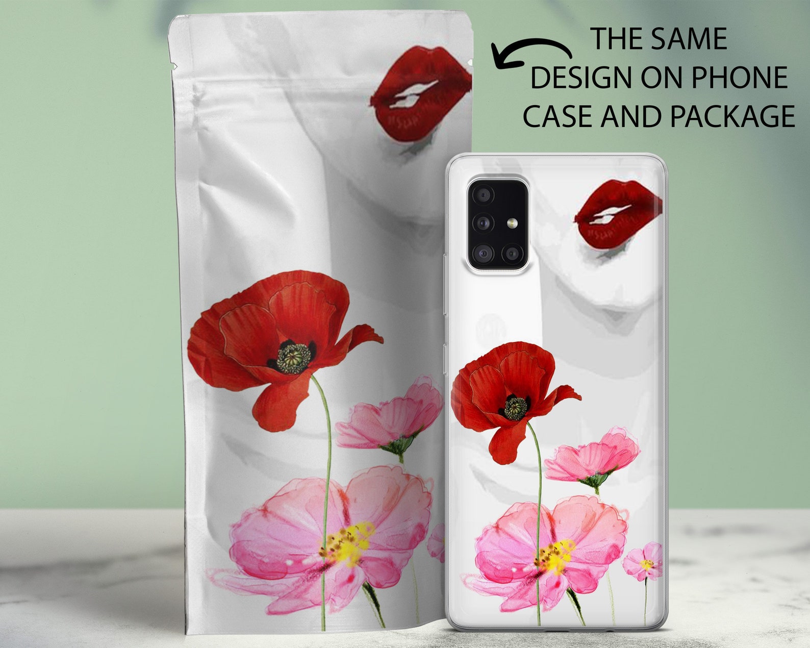 Poppy Phone Case Flowers Cover fit for Samsung A21s A12 A11 | Etsy