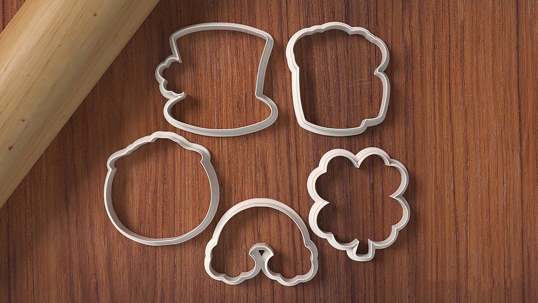 St Patricks Day Cookie Cutter Set: Shamrock, Clover, Rainbow, Beer - Etsy