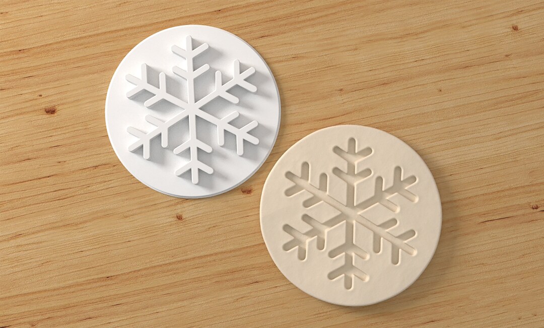 Snowflake Cookie Stamp | Cookie Stamp | Biscuit Cutter | Fondant ...