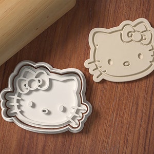Hello Kitty Cookie Cutter and Stamp Set | Cookie Stamp | Biscuit Cutter ...