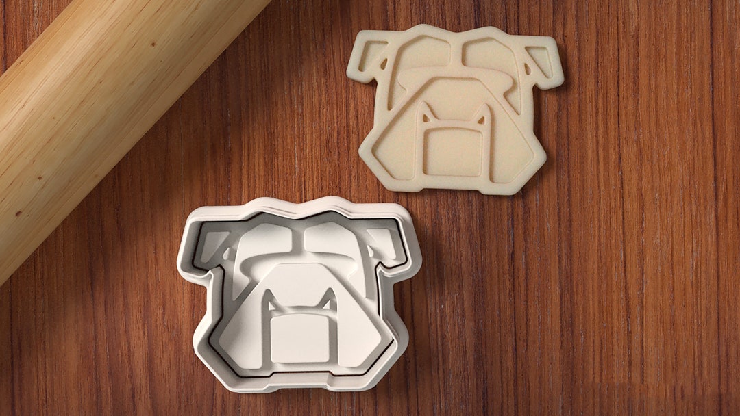 Bulldog Face Cookie Cutter and Stamp Set - 3D Printed - Etsy