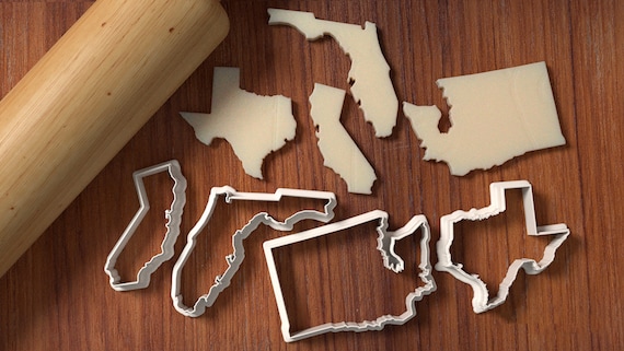 All United States Maps Cookie and Fondant Cutter Cookie - Etsy