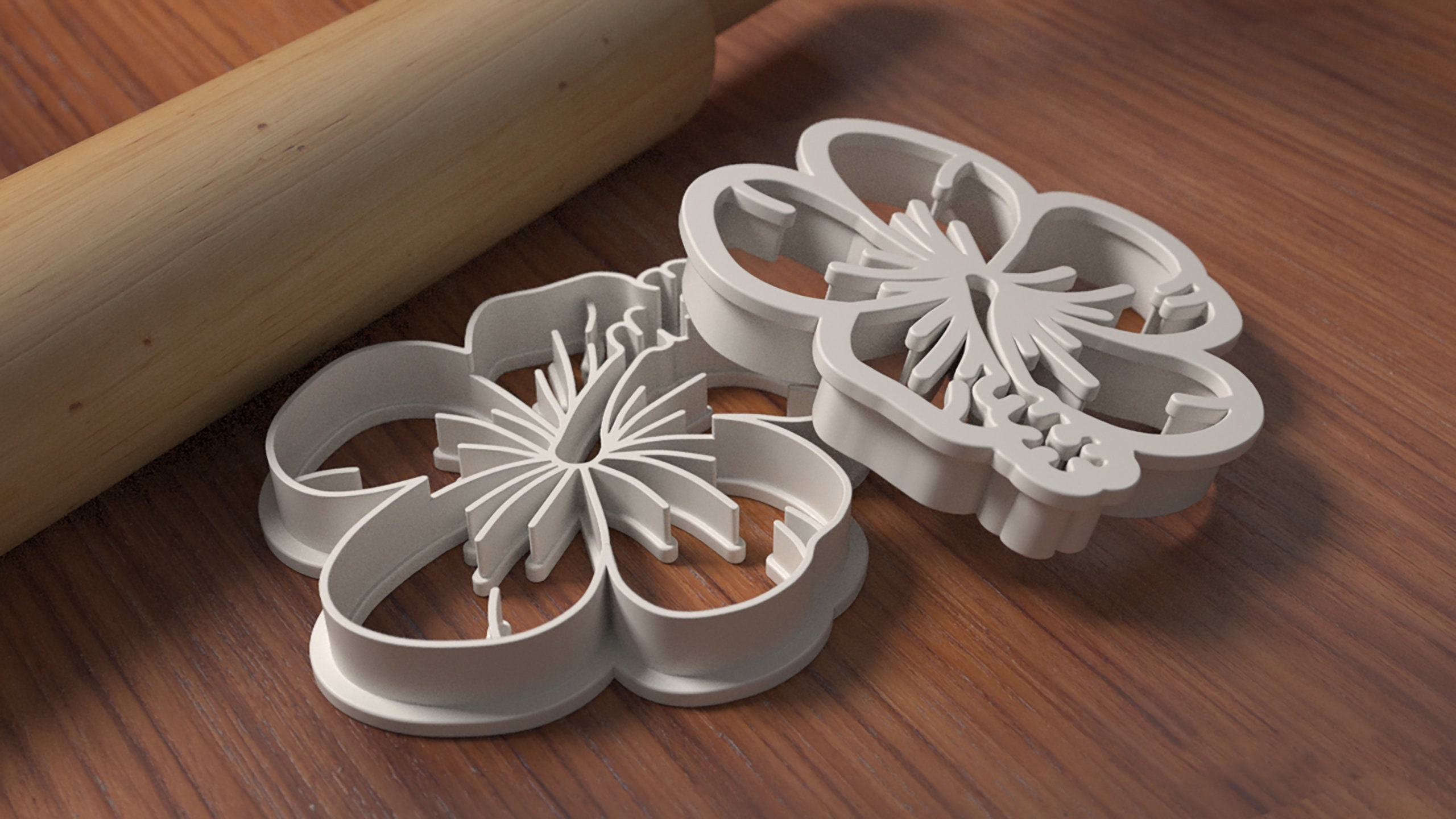 Hibiscus Flower Cutter and Stamp Set | Cookie Stamp | Biscuit Cutter ...