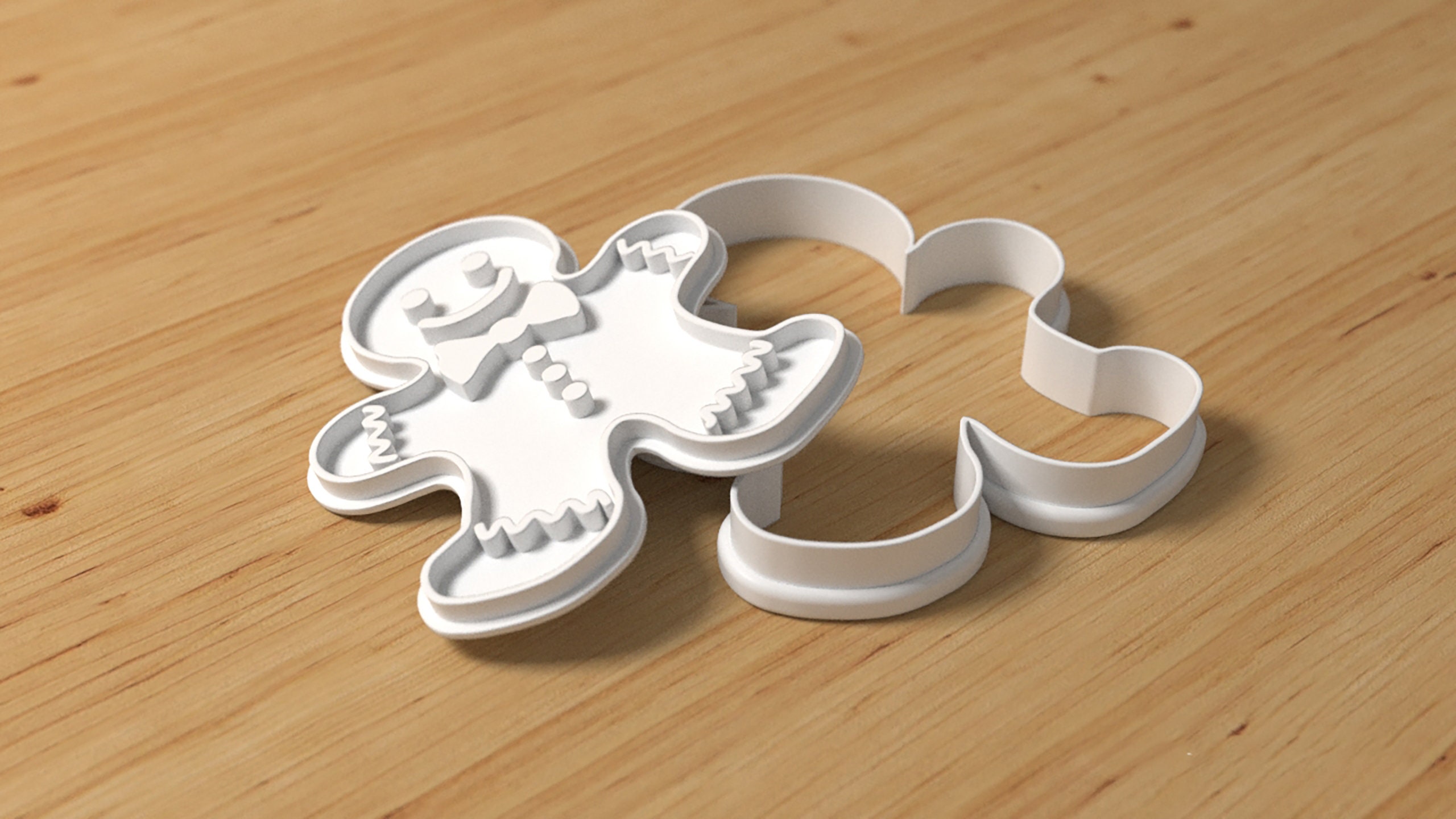 Gingerbread Man Cutter and Stamp Set Cookie Stamp Biscuit - Etsy