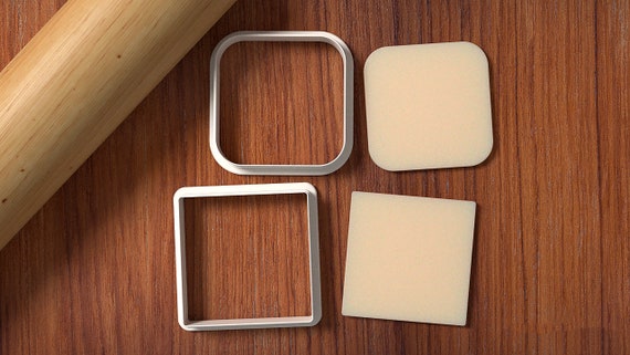 Square Cookie Cutter Set Rounded Square Cookie Cutter - Etsy