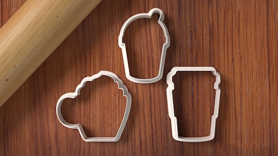 Coffee Cup Cookie Cutter Set Frappe Cappuccino Take Away - Etsy
