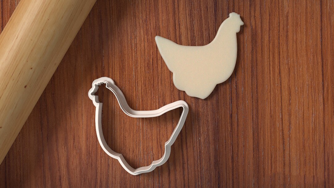 Chicken Cookie Cutter: 3D Printed PLA, Stepped Edge - Etsy