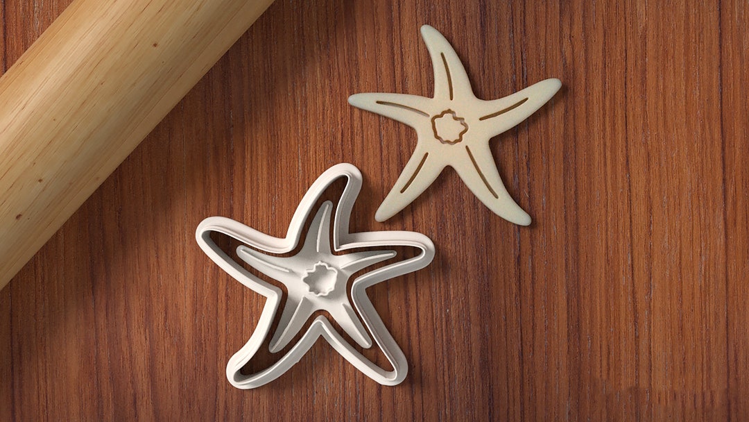 Starfish Cookie Cutter and Stamp Set: Ocean Theme, Fondant & Clay ...
