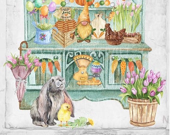 Farmhouse Bunny Png - Etsy