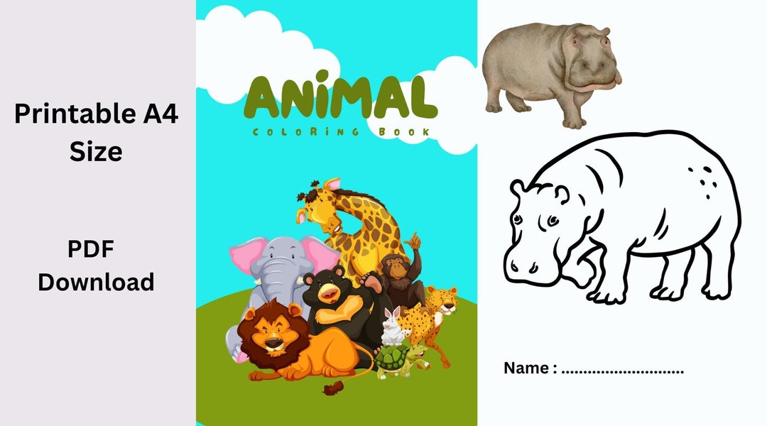 Animal Coloring Pages 30/kids Coloring Book/digital Download/printable ...