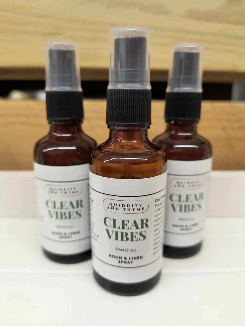 Clear Vibes Room & Linen Spray, Sage Spray, 2 Oz Essential Oil Spray - Etsy