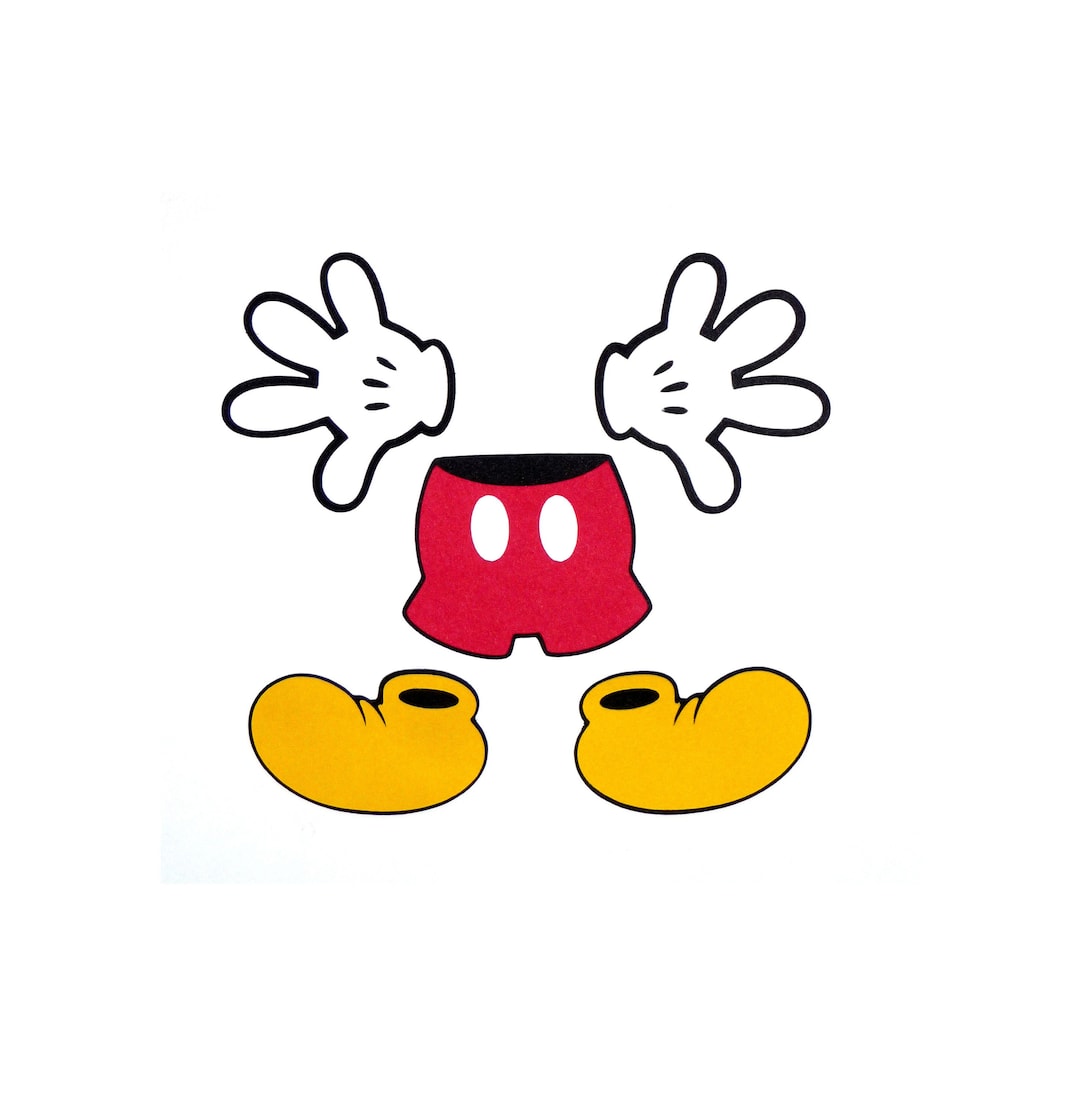 5pc MICKEY MOUSE Body Part Shaped Layer Paper CUPCAKE Topper Disney ...