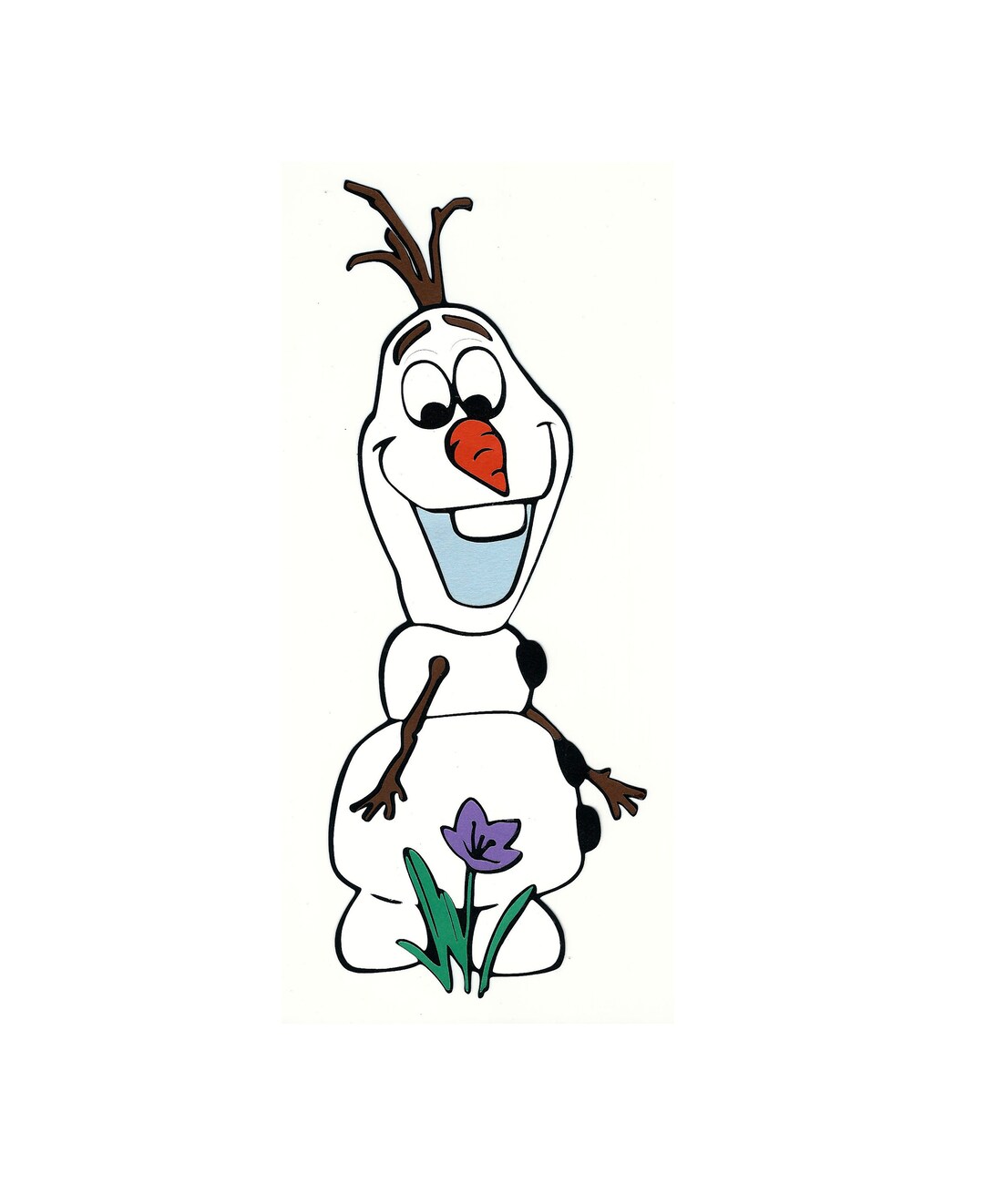 4x11" Snowman Olaf PAPER SIGN Layer Hand Glued Disney Frozen Sign ...
