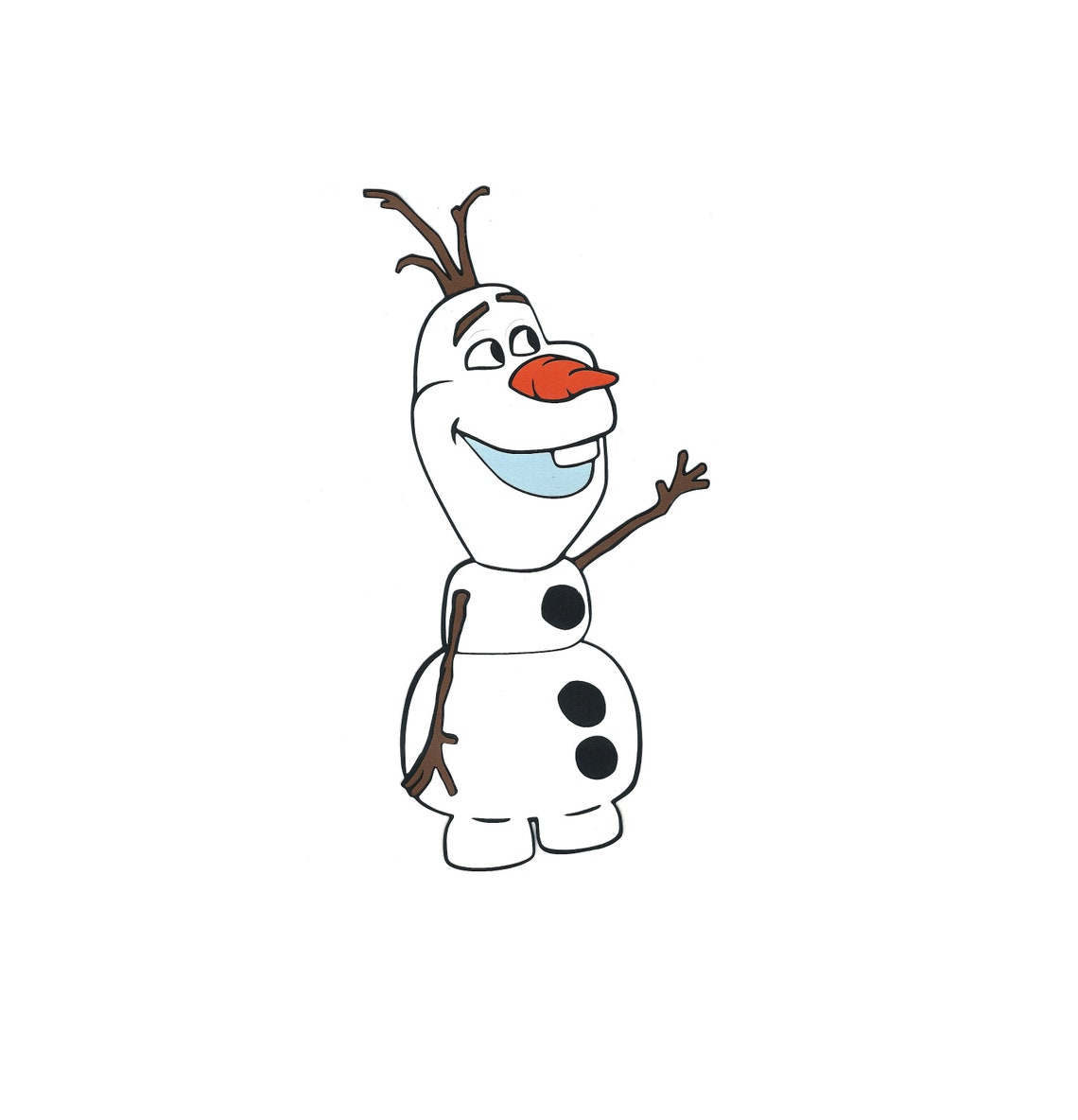 4.5x11" Snowman Olaf PAPER SIGN Hand Glued Disney Frozen Movie Door ...