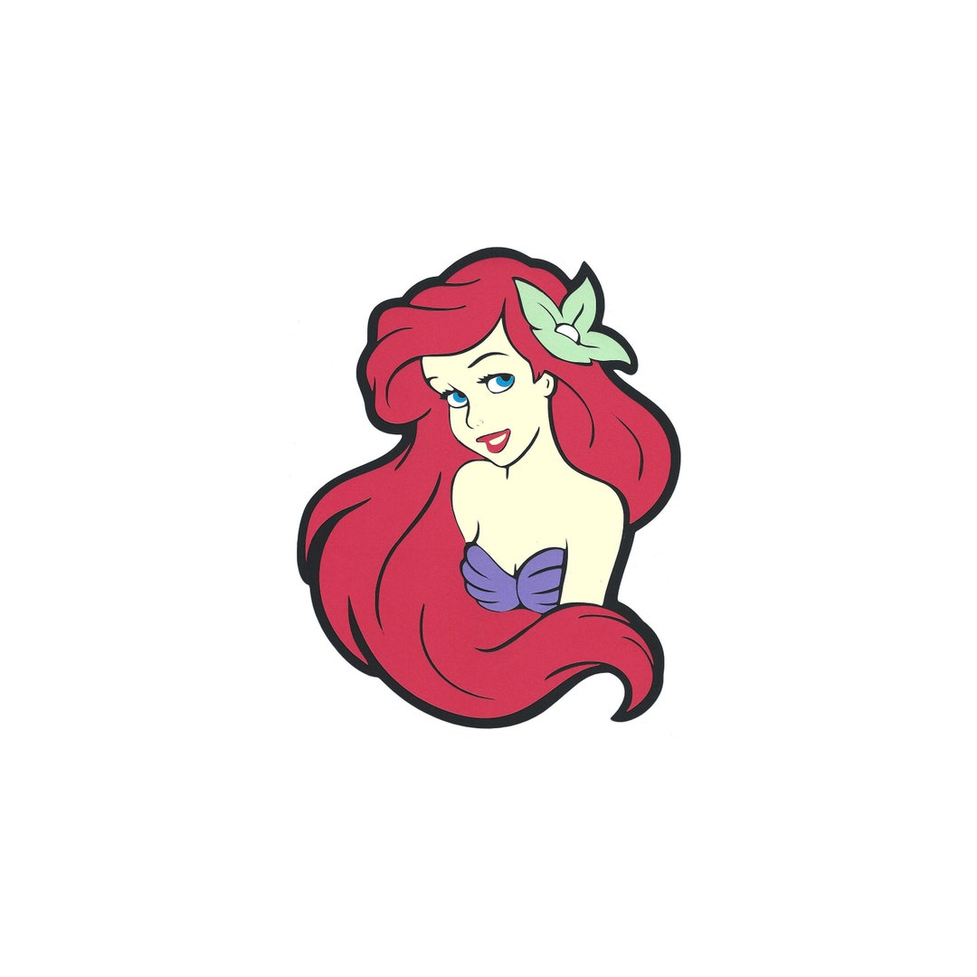 8x10" ARIEL Disney Princess PAPER SIGN Hand Glued Disney Theme Birthday ...
