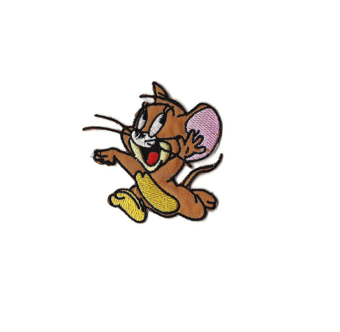 3x3 Jerry Mouse Embroidered IRON on Sew on Patch Applique Running From ...