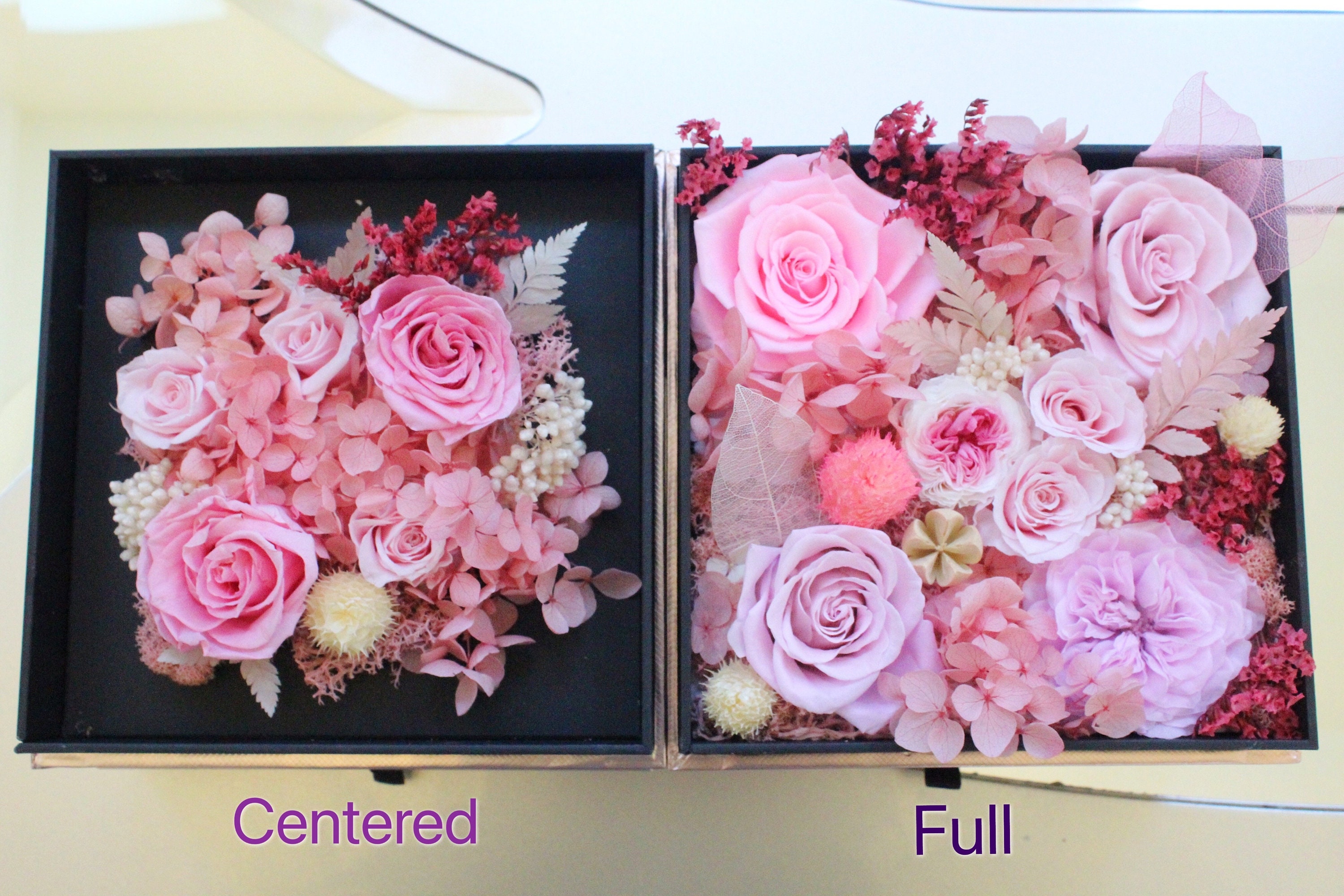 Preserved Rose Box Acrylic Rose Box with Drawer Eternal | Etsy