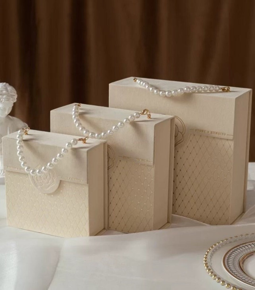 Elegant Pearl Handle Luxury Gift Boxes - Wedding, Birthday, Special ...