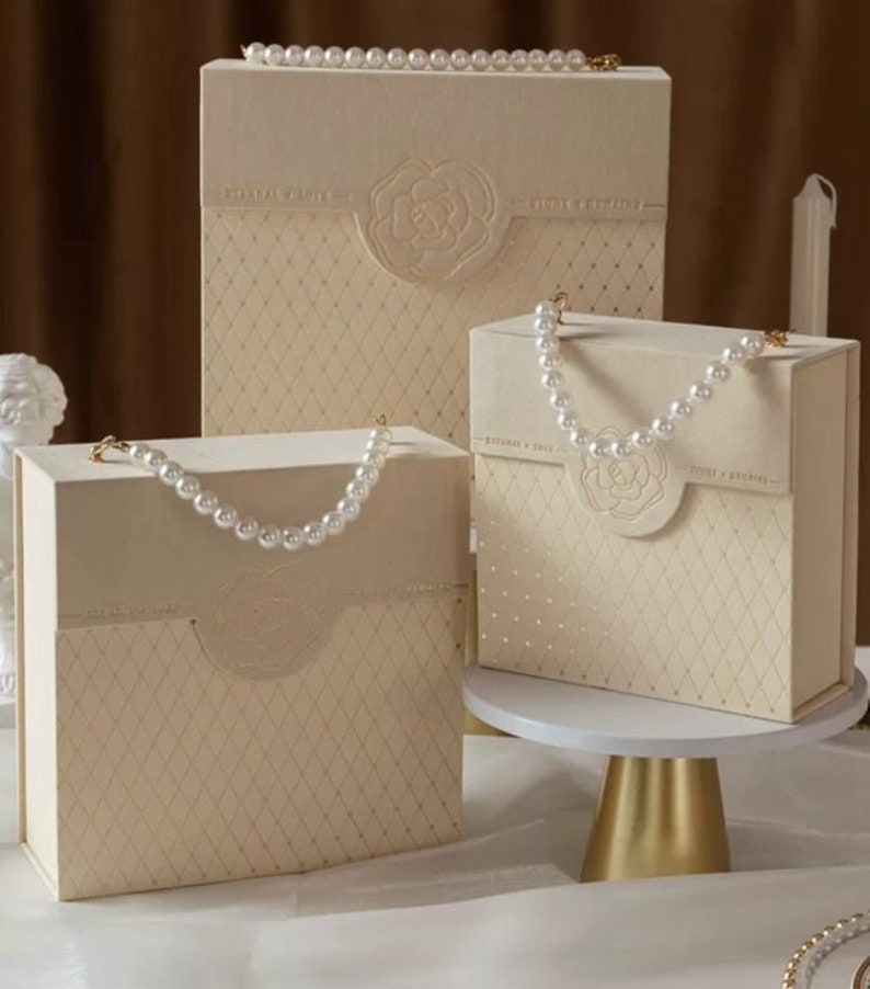 Elegant Pearl Handle Luxury Gift Boxes - Wedding, Birthday, Special ...