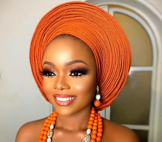 African Gele Pre styled Head Tie Auto Gele Pre-Wrapped | Etsy