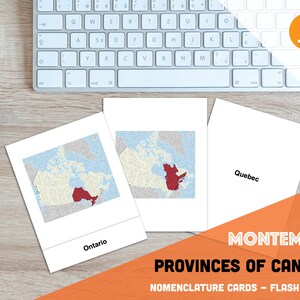 Canadian Provinces Flash Cards - Flashcards - Montessori 3-part ...
