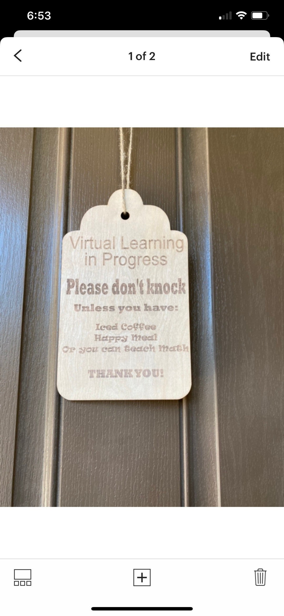 Distance Learning Door Sign - Etsy