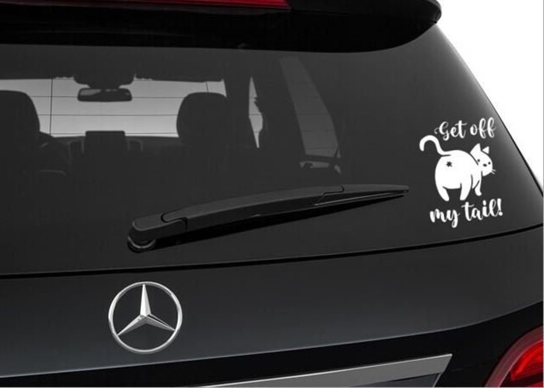 Get off My Tail! Cat Decal - Etsy