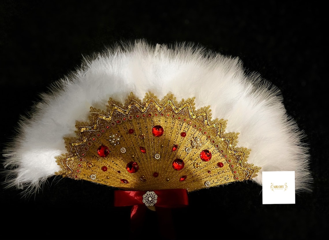 EMBELLISHED Bridal Fan / African Bridal Fan - Etsy
