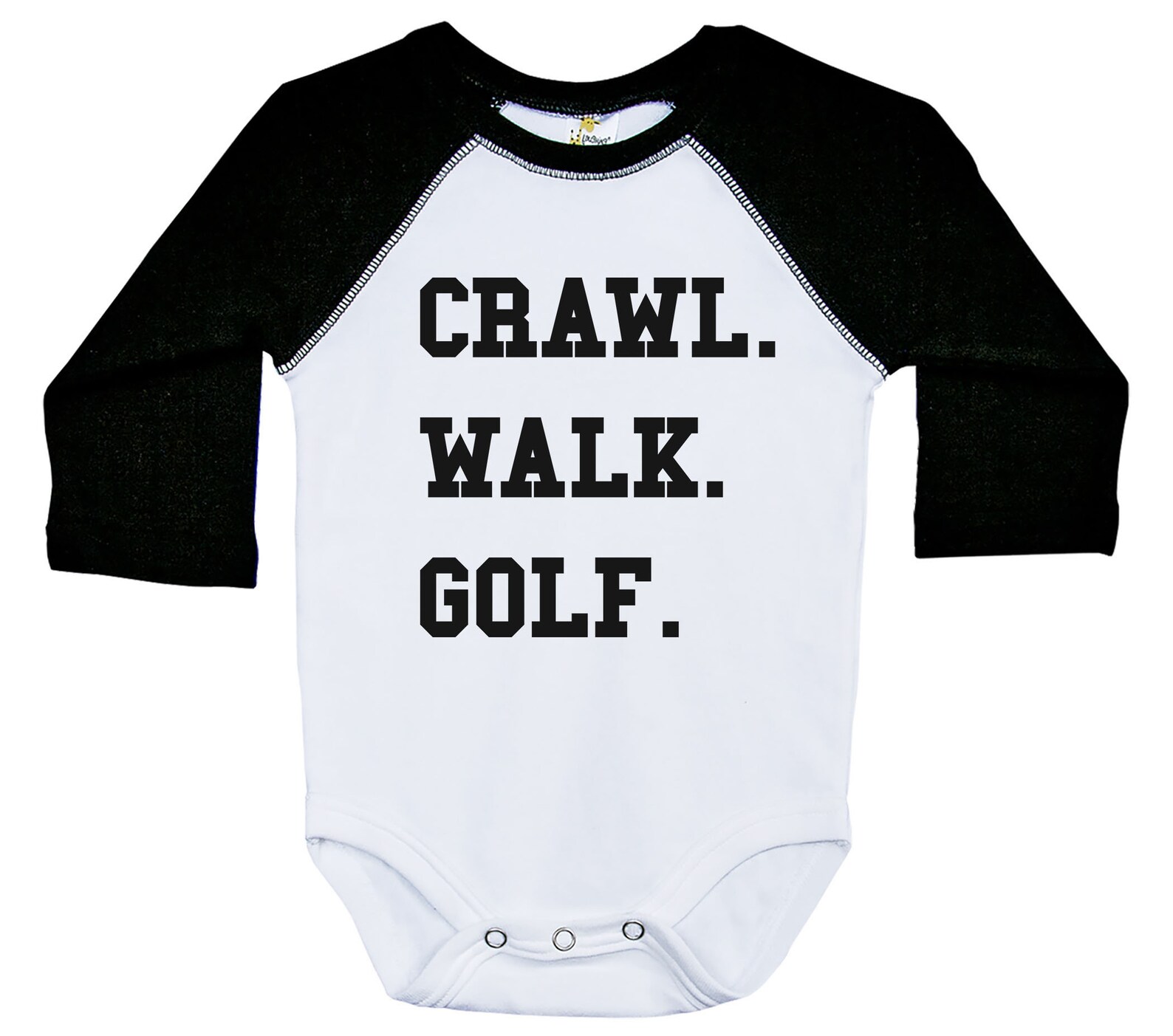 Funny Golf Onesie CRAWL WALK GOLF Long Sleeve Raglan Onesie | Etsy