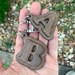 WOOD INITIAL KEYCHAIN Retro Personalized Letter 3D - Etsy