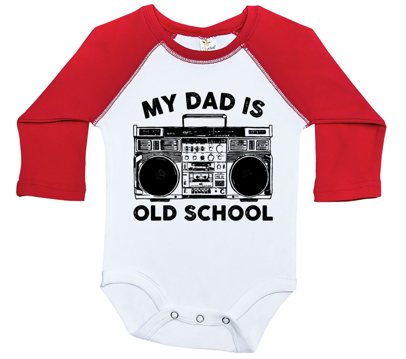 Funny Dad Onesie My DAD is OLD SCHOOL Long Sleeve Raglan - Etsy