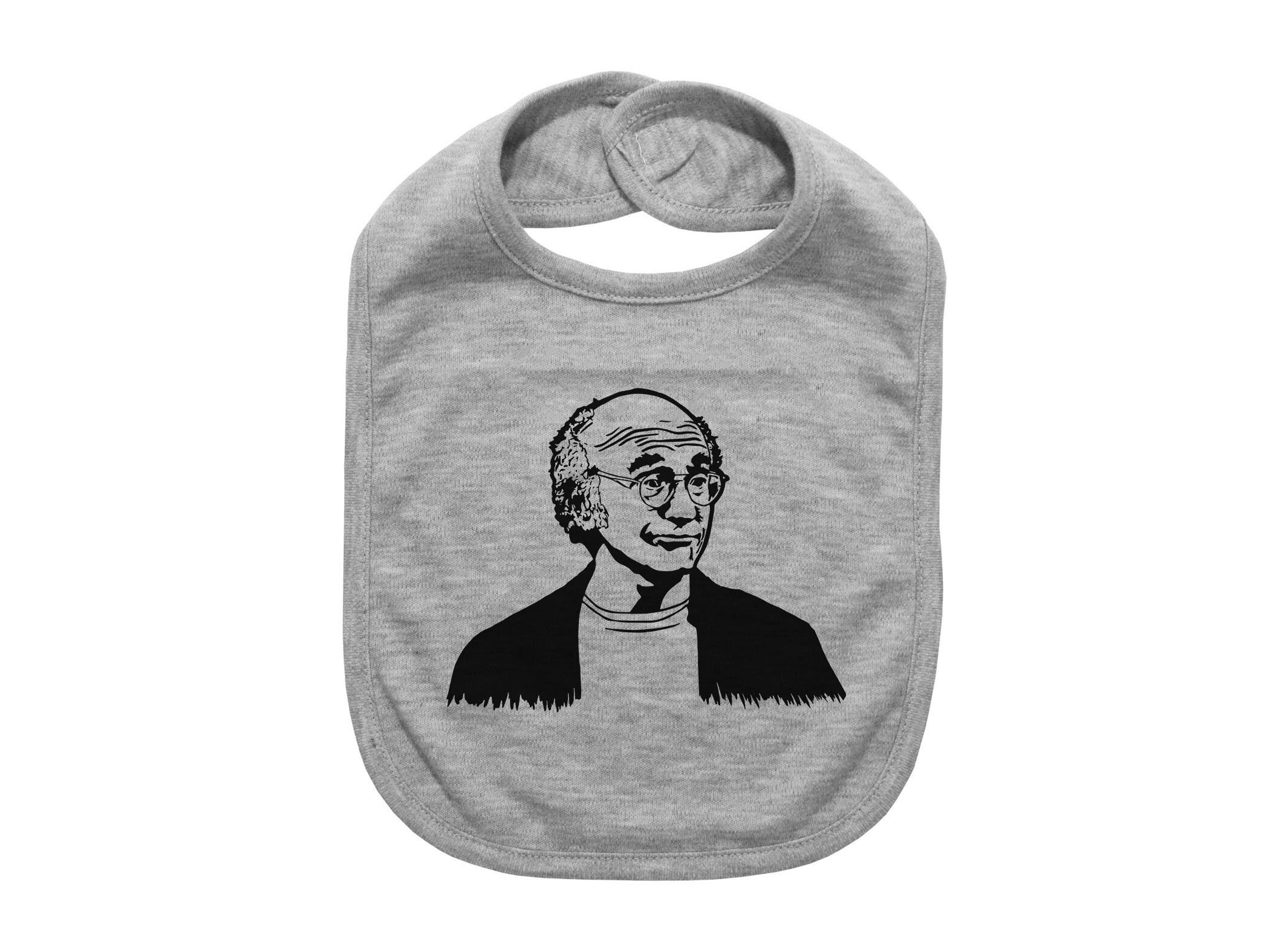 Funny Bib LARRY DAVID Baby Bib Cute Bibs Burp Cloth Baby | Etsy