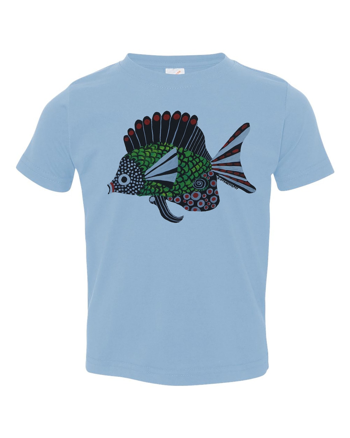 Fish Painting Kids Shirt FISH Toddler Crew Neck Youth | Etsy