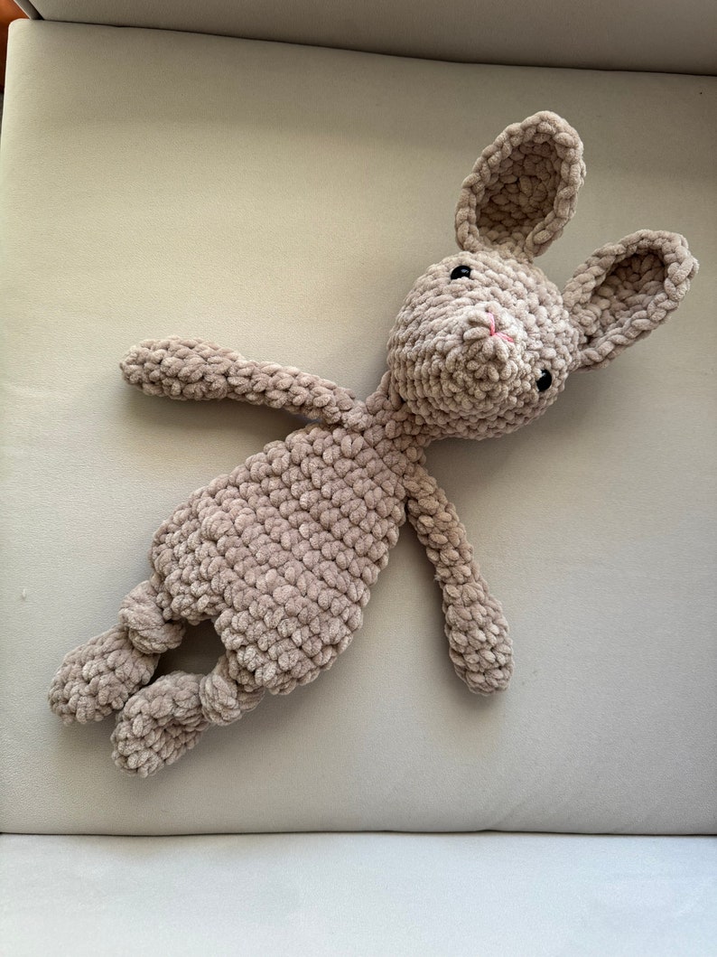 Bunny Rabbit Handmade Crochet Lovey Snuggler Personalizable Amigurumi ...