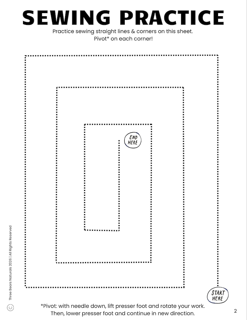 Printable Sewing Practice Sheets (12 Pages!) | Download & Print - Etsy