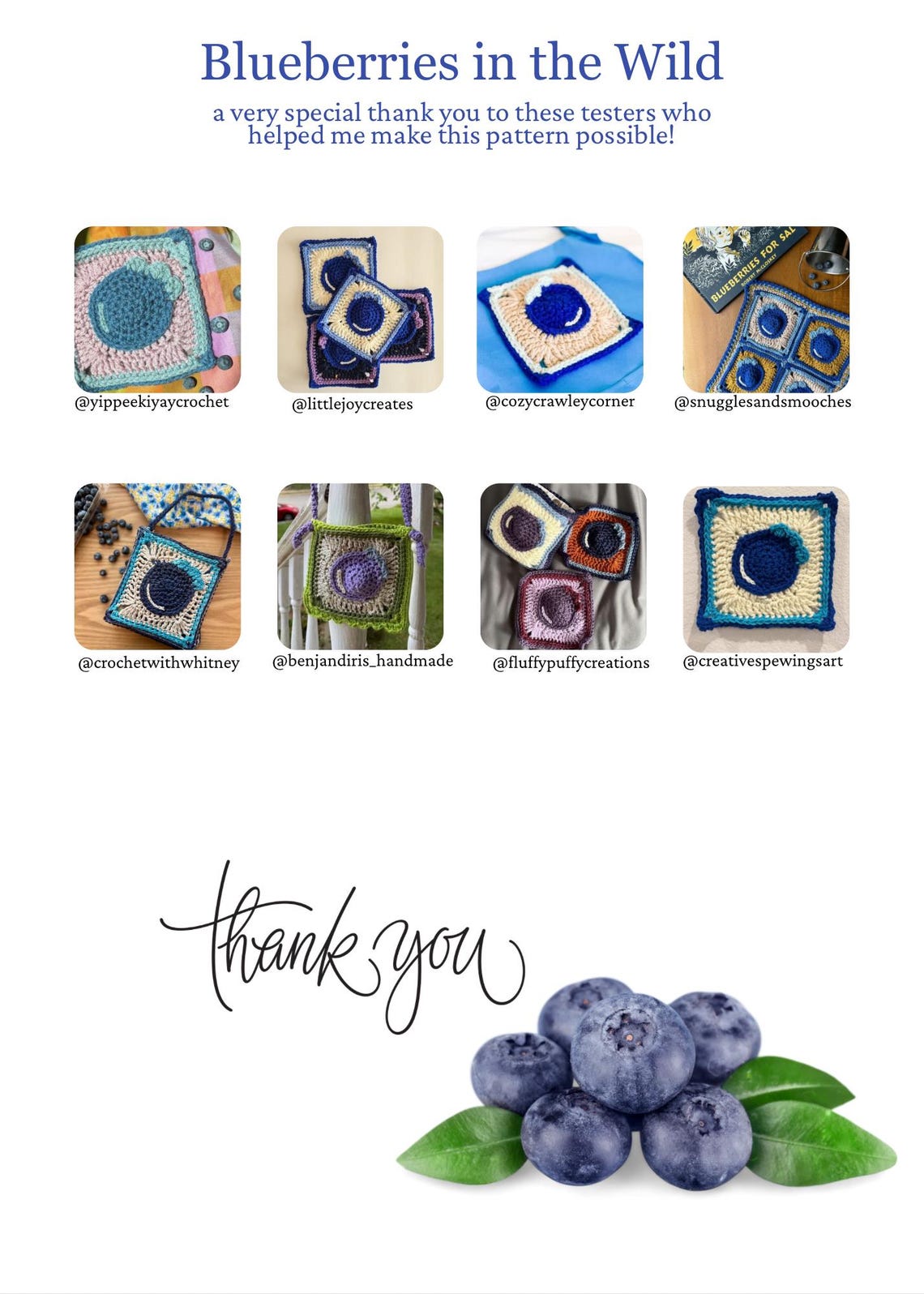 Blueberry Square | Granny Square Pattern | PDF With Video - Etsy