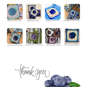 Blueberry Square | Granny Square Pattern | PDF With Video - Etsy