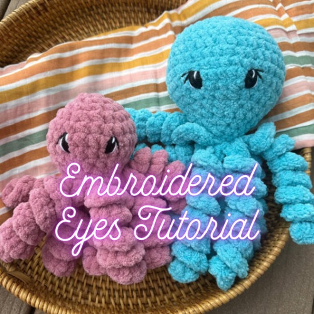 Embroidered Eye Tutorial Amigurumi Crochet Pattern USA Terms Digital File - Etsy