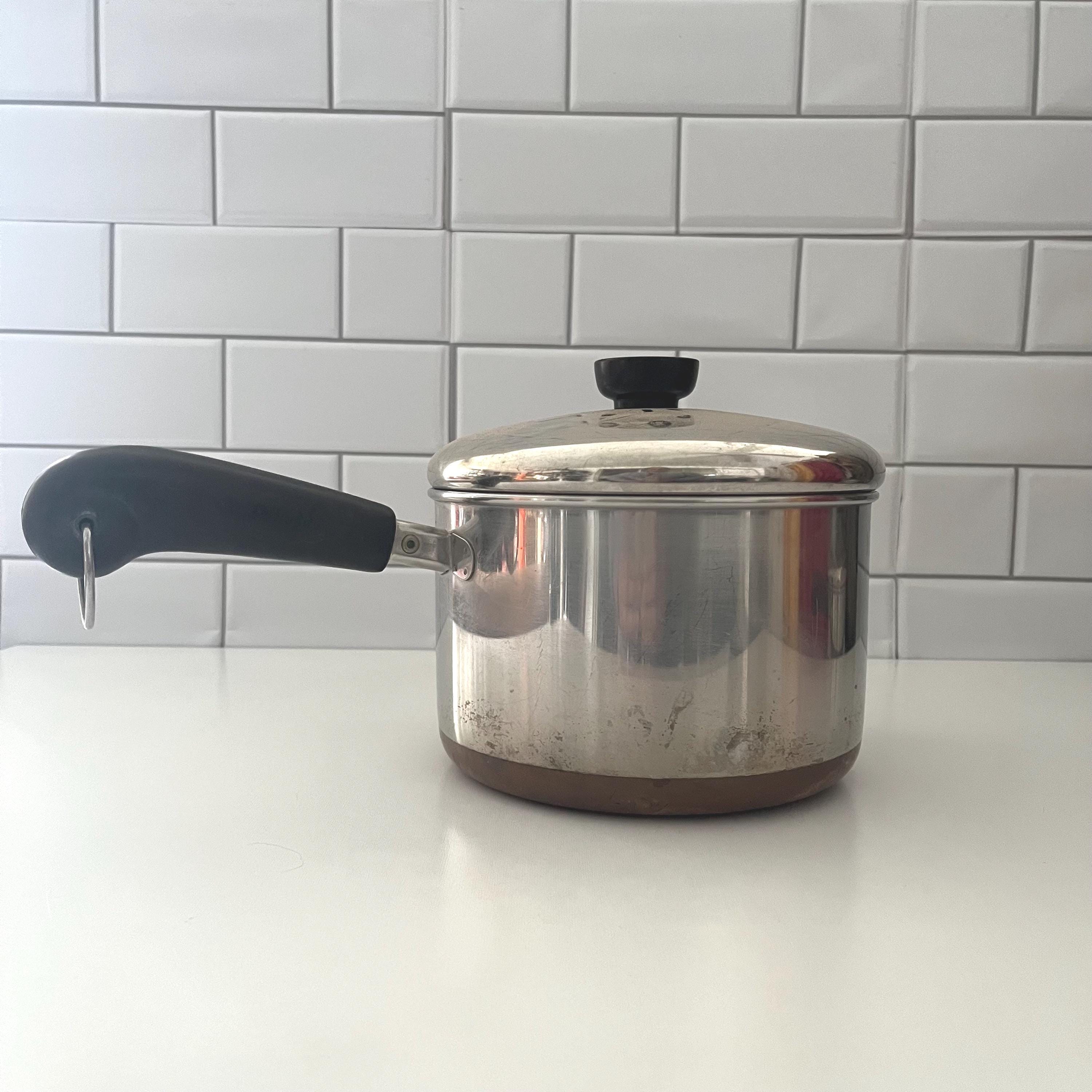 Revere Ware Copper Bottom Pot, Vintage Cookware, 1801 Copper Clad ...
