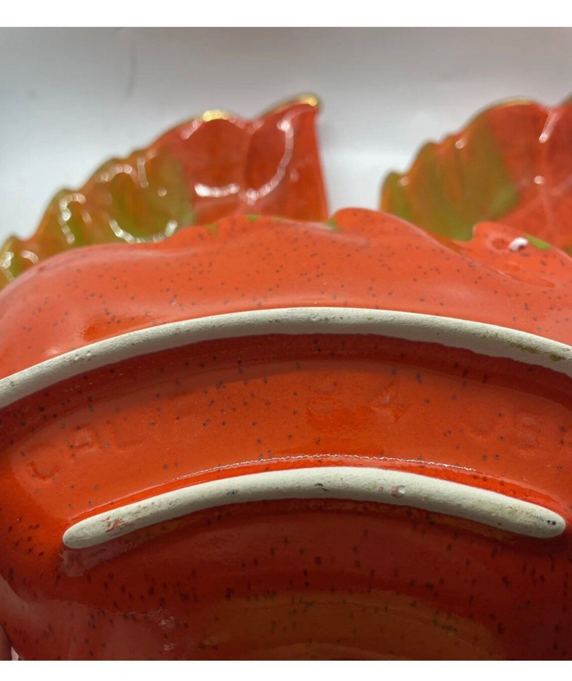 Cali Pottery 814 Lazy Susan Replacement Glazed Dish, Orange, Red ...