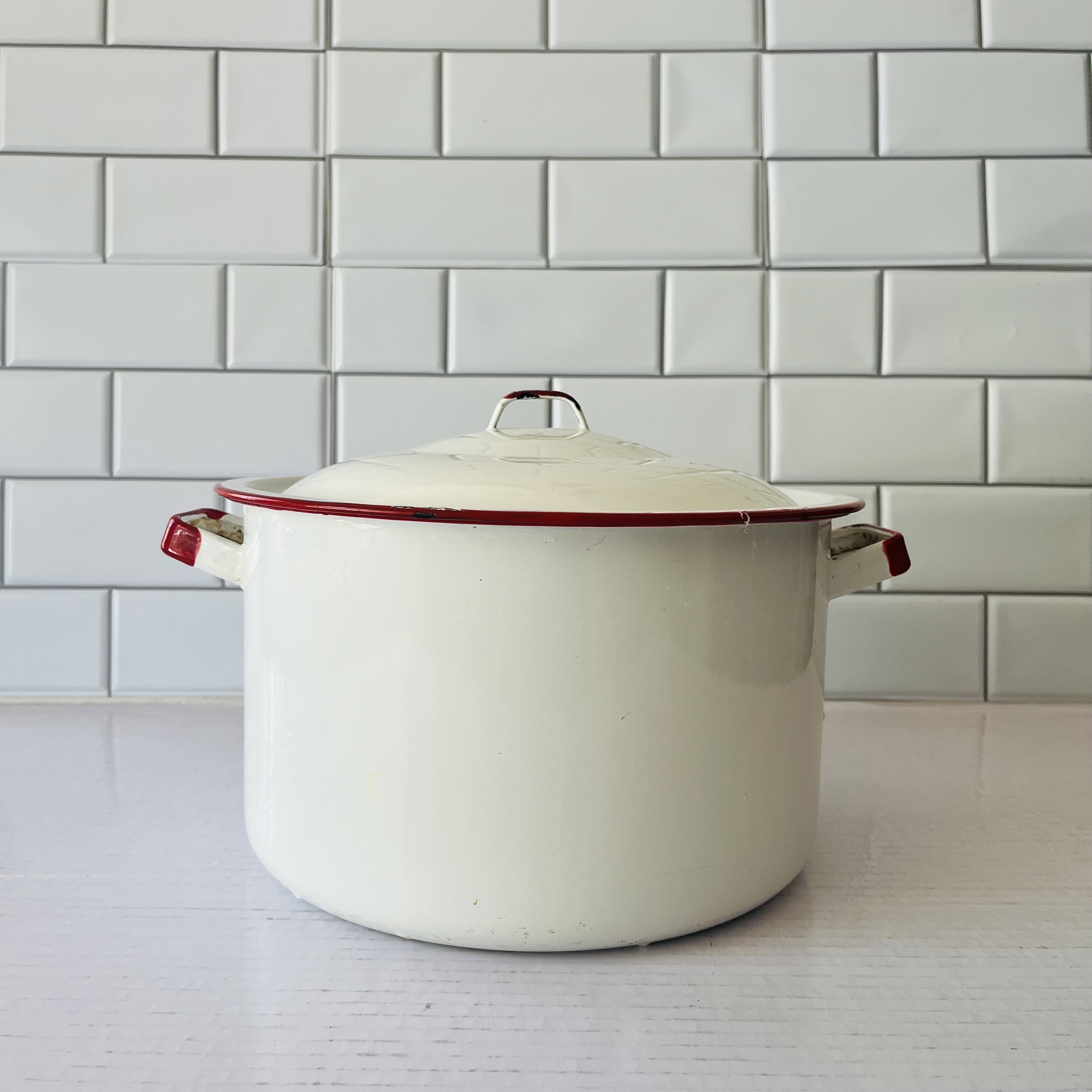 Vintage Enamelware, Peltre Stockpot, Replacement Lids, Cottagecore ...