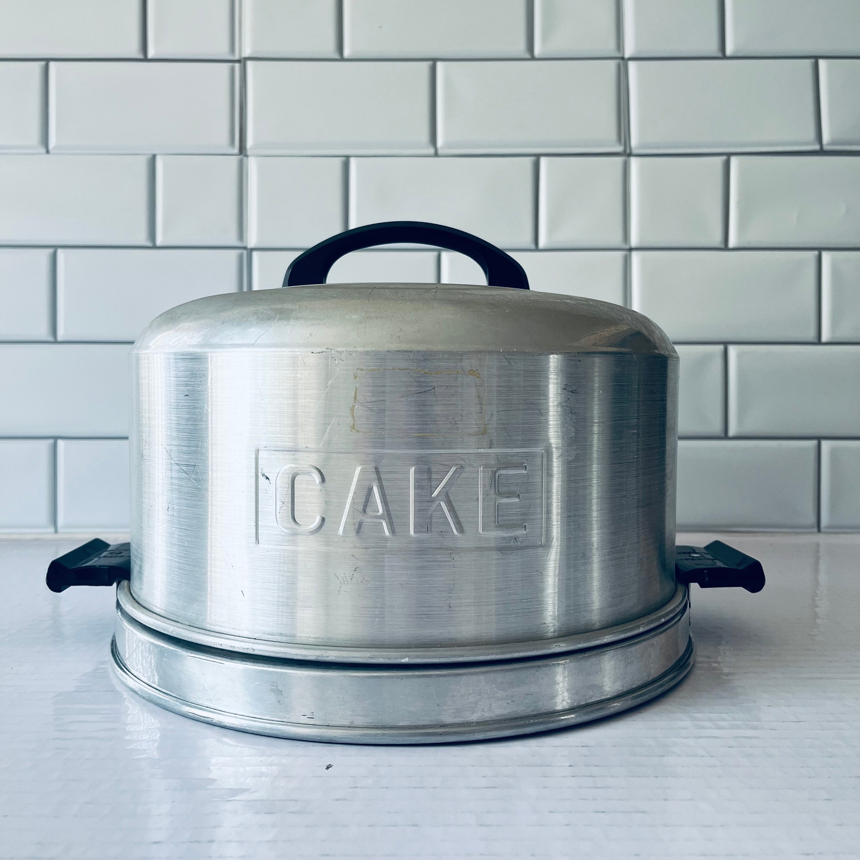 Kromex Aluminum Canisters, Cake Carrier, Beacon Ware Pitcher, Vintage ...