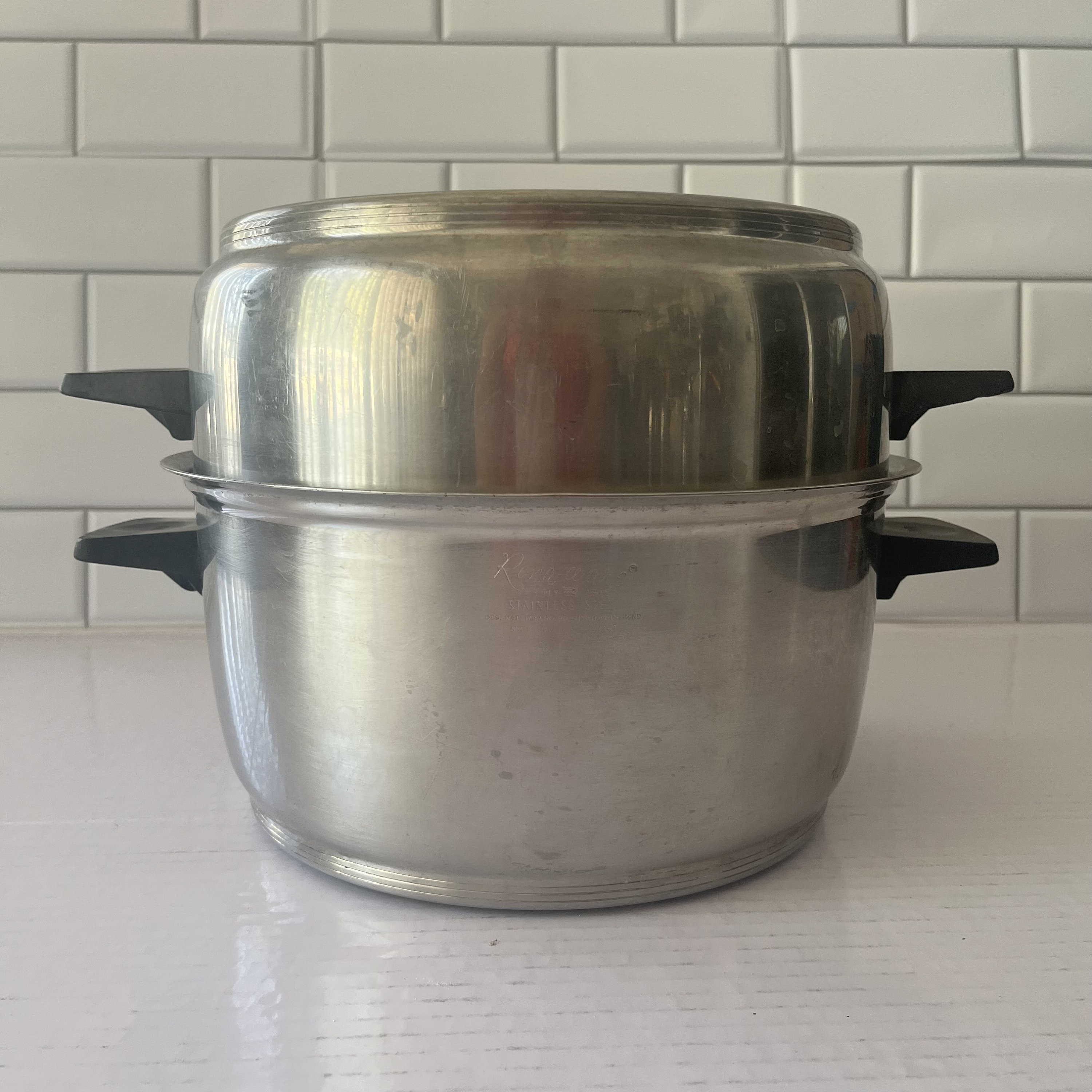 Vintage RENA WARE Cookware, Stock Pot, Stainless Steel 3 Ply, USA ...