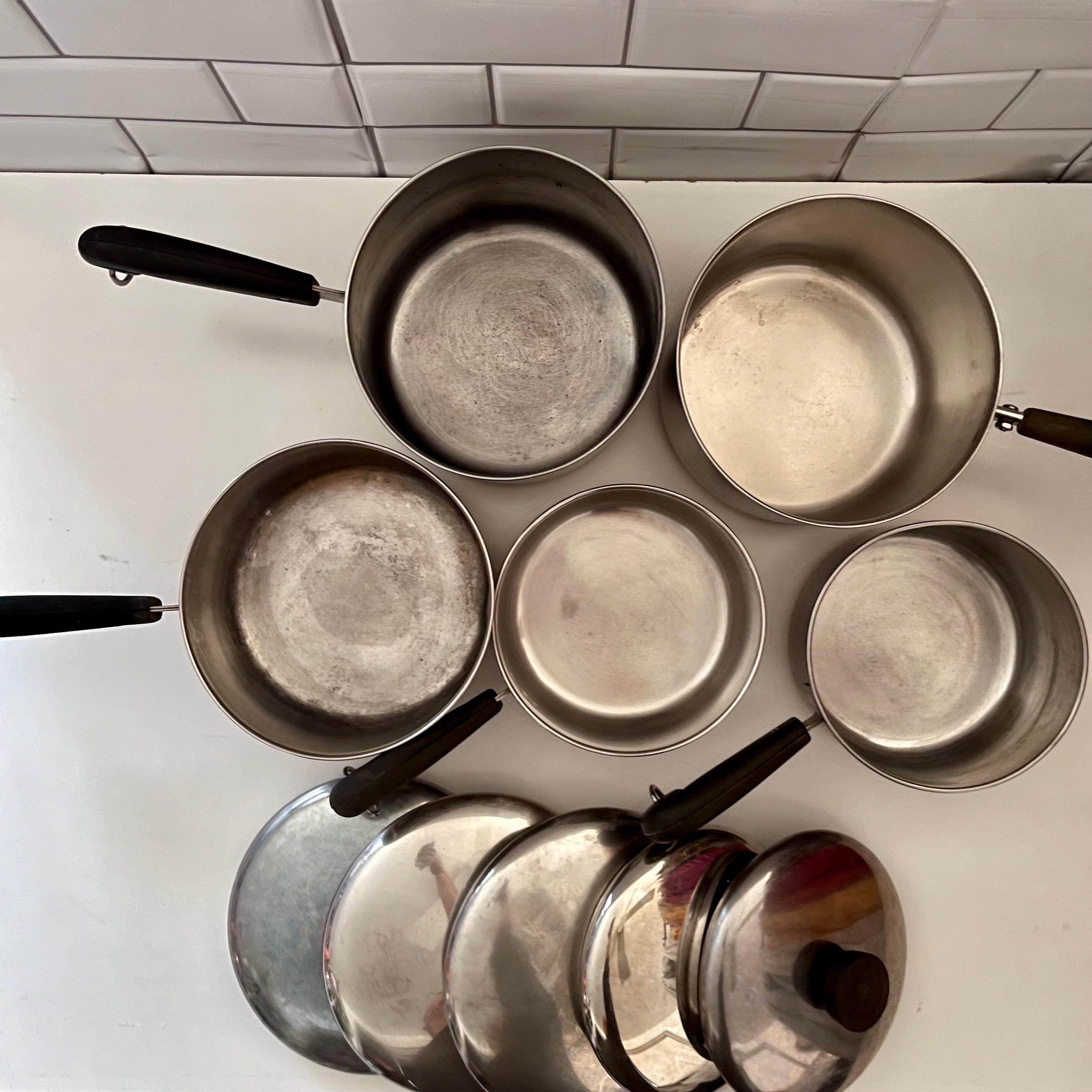 PRE 1968 Revere Ware 1801, Copper Bottom Cookware, Double Ring, Skunk ...