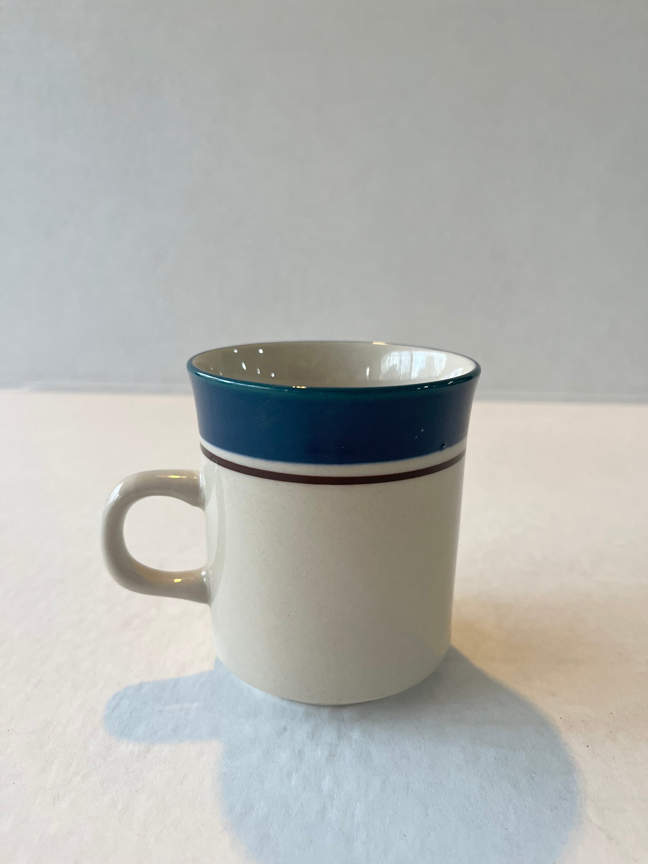 Vintage Carousel Stone Ware By, SANGO # 802 Blue Brown Stripe ...