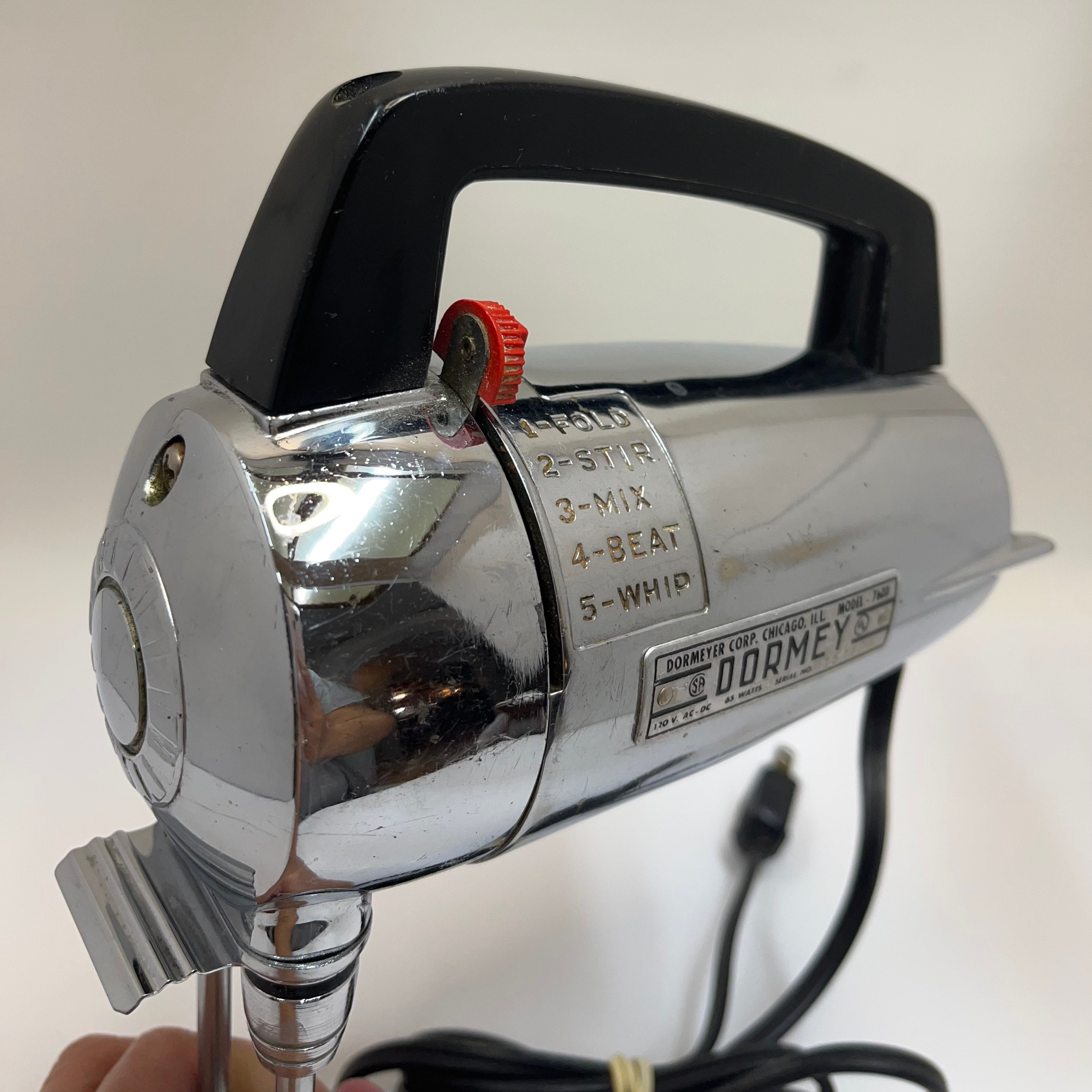 Home & Living Kitchen & Dining MCM Chrome Silver Bullet Handheld Mixer ...