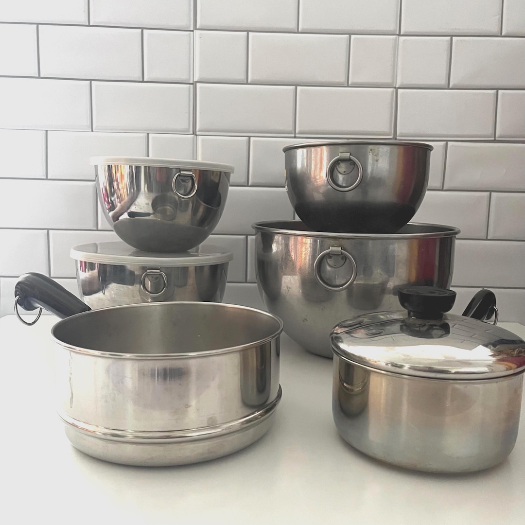 1801 Revere Ware Cookware, Stainless Steel, Copper Core Pans, Stockpot ...