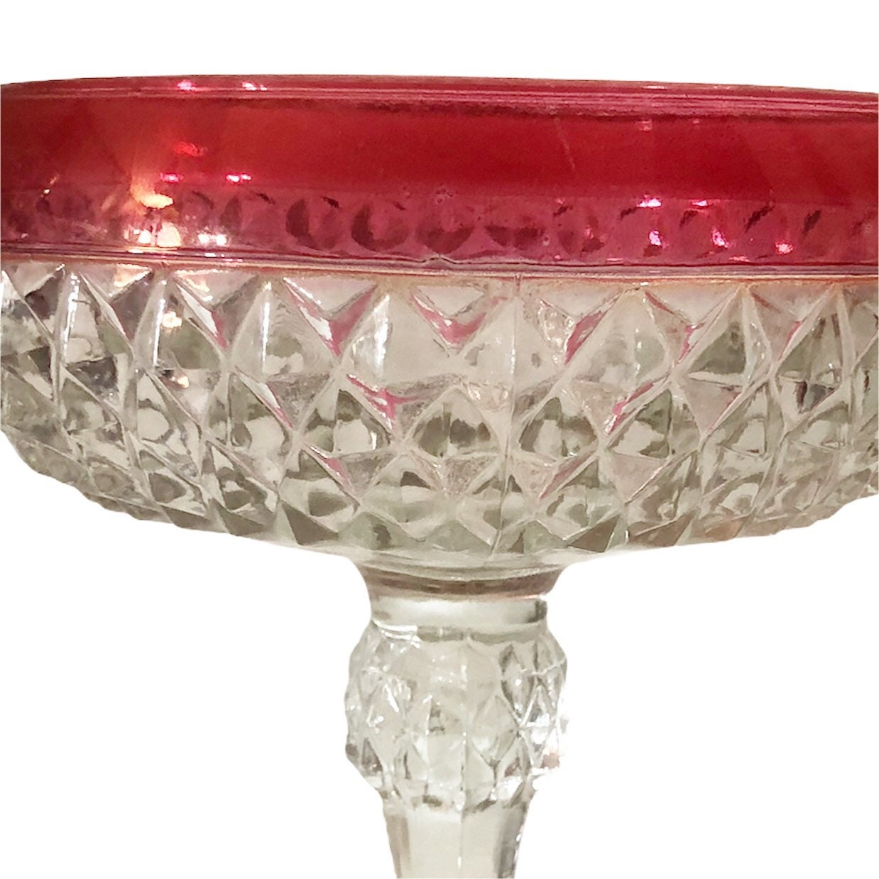 Vintage Kings Crown Rubycandy Dish With Lid Indiana Glass - Etsy